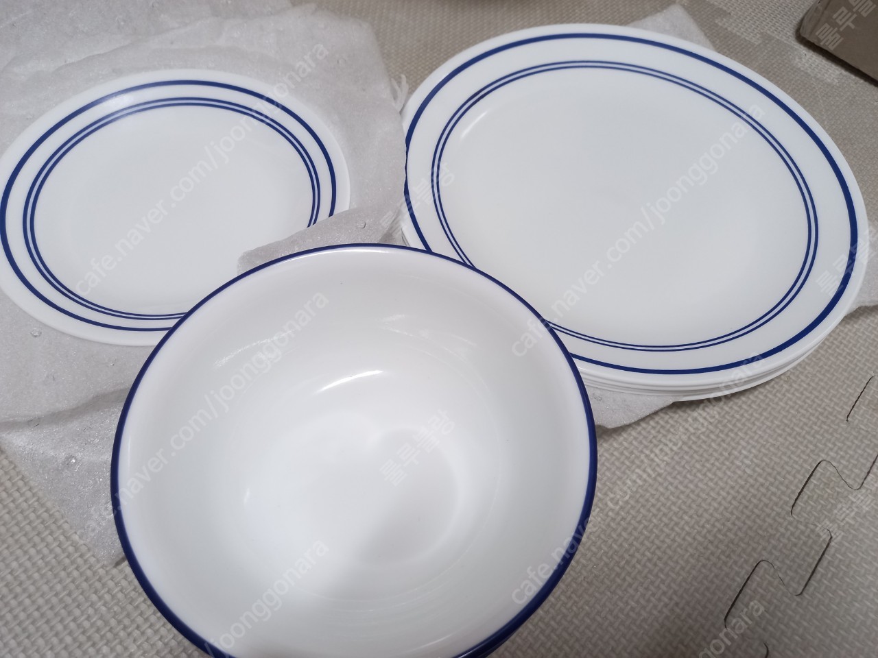 새제품 코렐 클래식 카페블루 접시 욕실용품 중고나라